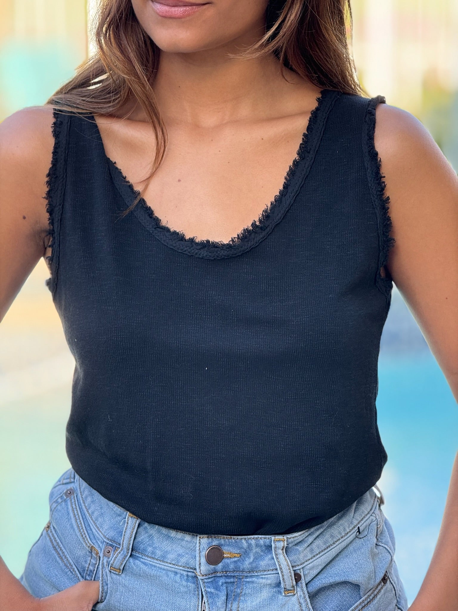 Lori Ruff Edge Tank in Black – Ardor Boutique